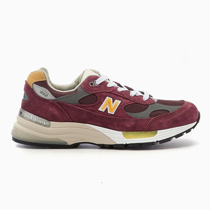 R‘代購 New Balance M992 CA 992 酒紅黃白 M992CA 男女段 | 蝦皮購物