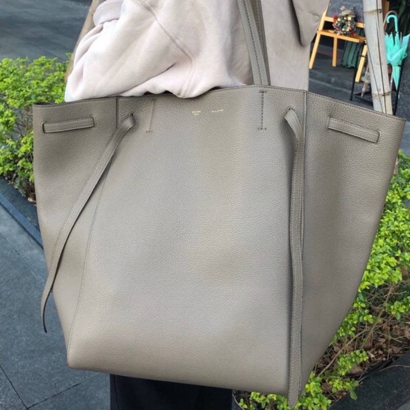 Céline CELINE Cabas Phantom tote托特包 大象灰 大包 真品 正品 專櫃購入 | 蝦皮購物
