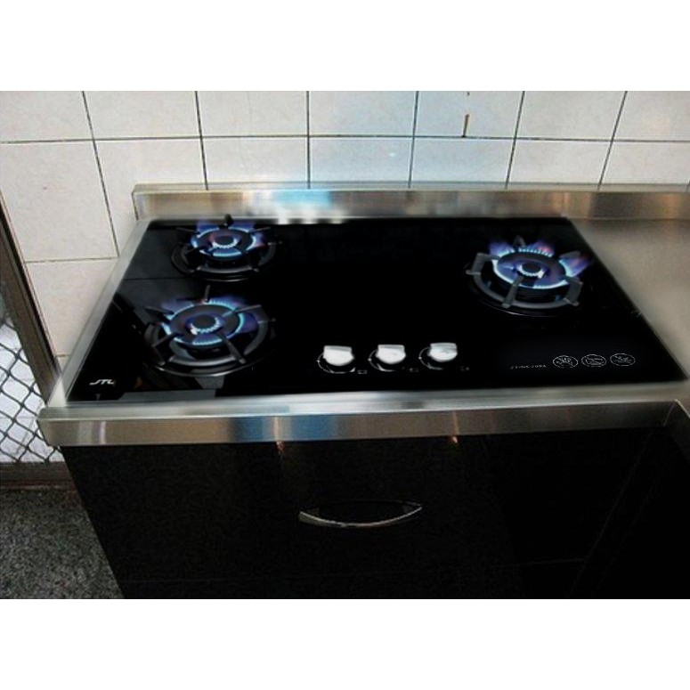 《金來買生活館》喜特麗 JT-GC309A ♫ 強化玻璃 三口 檯面爐 ♫ 檯面式 瓦斯爐 (黑) | 蝦皮購物