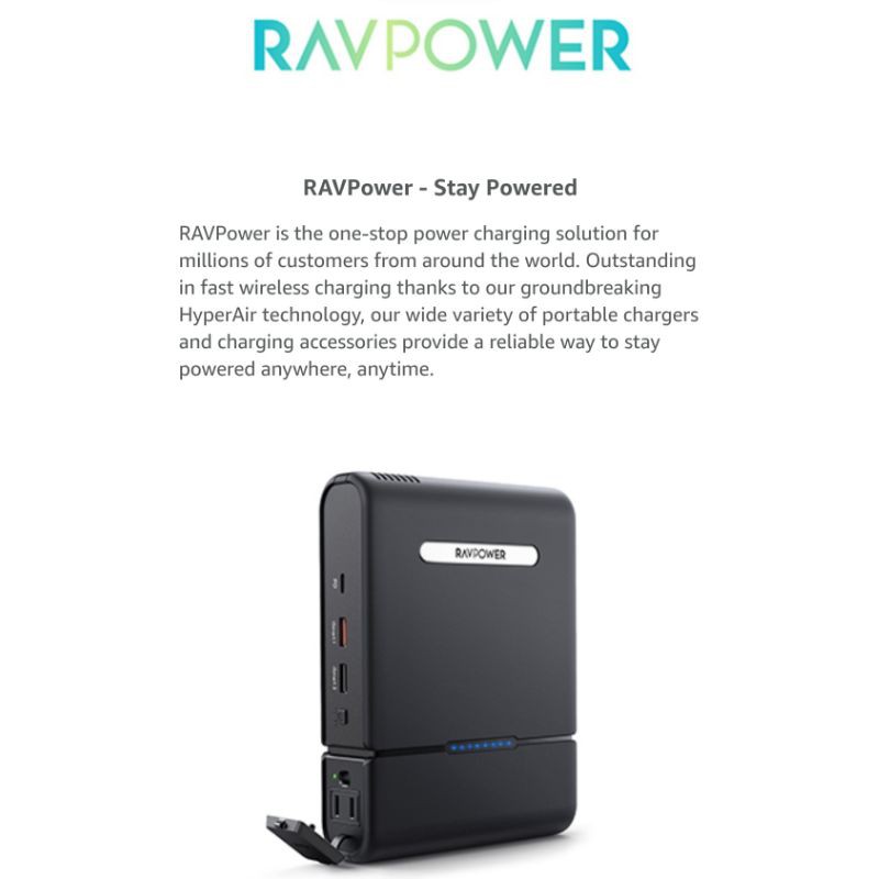 RAVPower領導品牌30000mAh 可插插頭行動電 比enerpad更多更輕更小 | 蝦皮購物