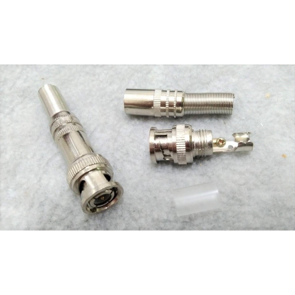 BNC免焊頭 BNC公頭 免焊接螺絲型 監視器接頭 Q9頭 DVR監控攝影機接頭 金屬殼 彈簧尾 | 蝦皮購物