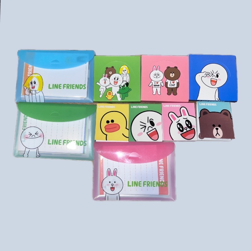 Line Friends memo紙/pvc袋 便條紙 | 蝦皮購物