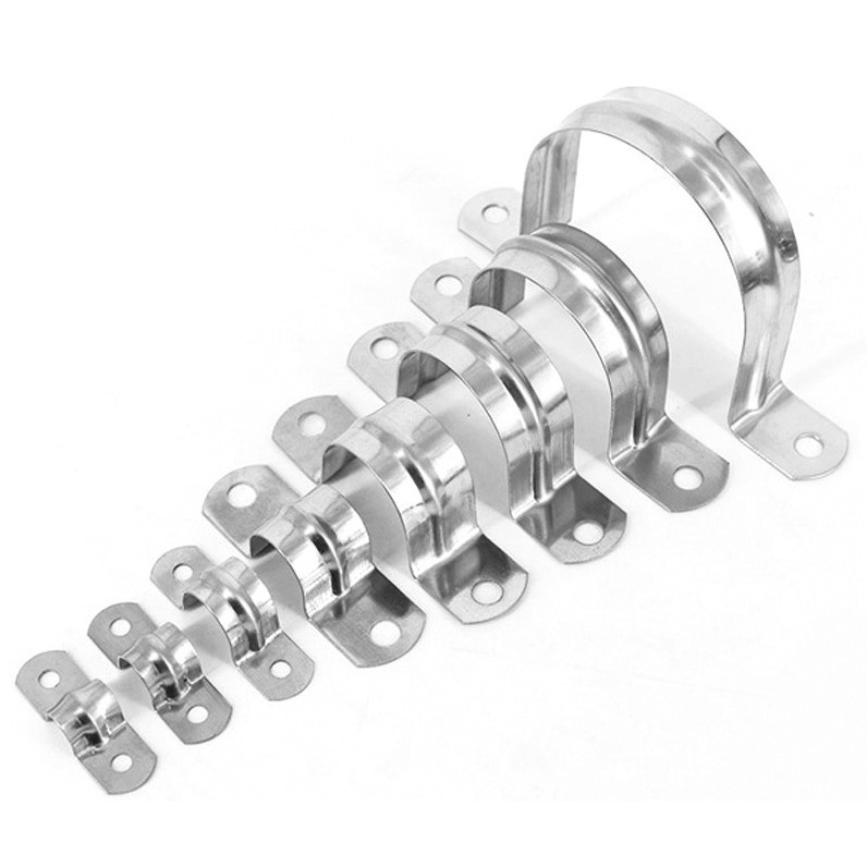 【susumy】小尺寸 304 U型管束 不鏽鋼管夾 白鐵管夾 歐姆 水管 PVC管固定夾 管夾 管束 騎馬 | 蝦皮購物