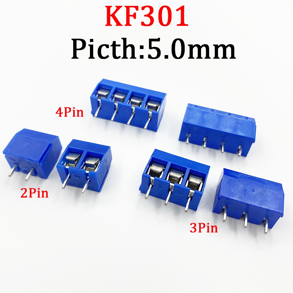 10pcs 5.0mm 間距 KF301-2P/3P/4P 可拼接螺絲接線端子 KF301-2P KF301-3/4P | 蝦皮購物