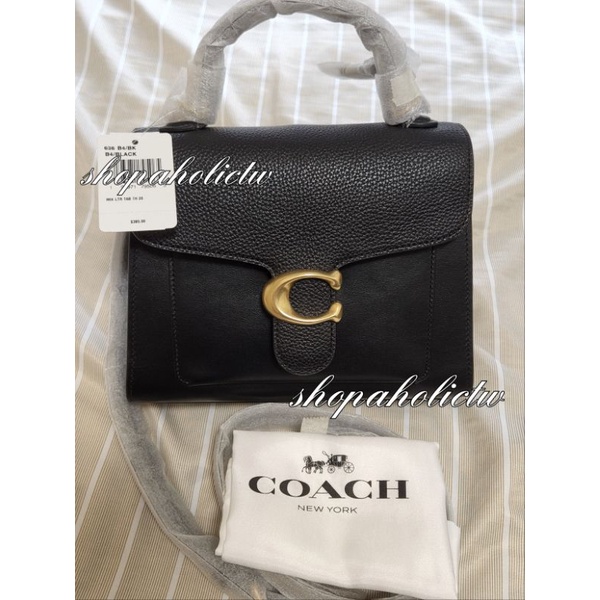 (限cle***167下標) 全新 Coach Tabby top handle 20 黑色 手把斜背包 專櫃款 | 蝦皮購物