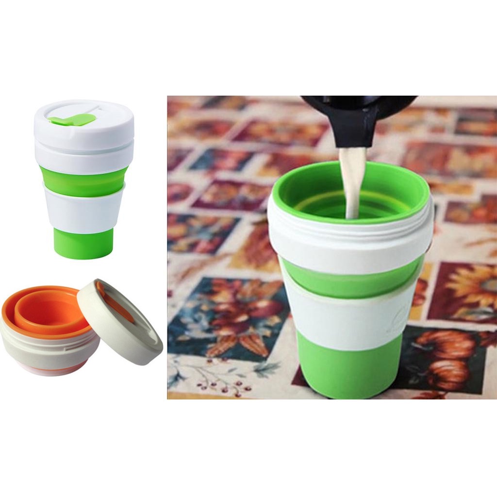 美食達人 矽膠摺疊伸縮咖啡杯 355ml 12oz Pocket Cup SGS檢驗認證 矽膠伸縮咖啡杯 BPAFree | 蝦皮購物