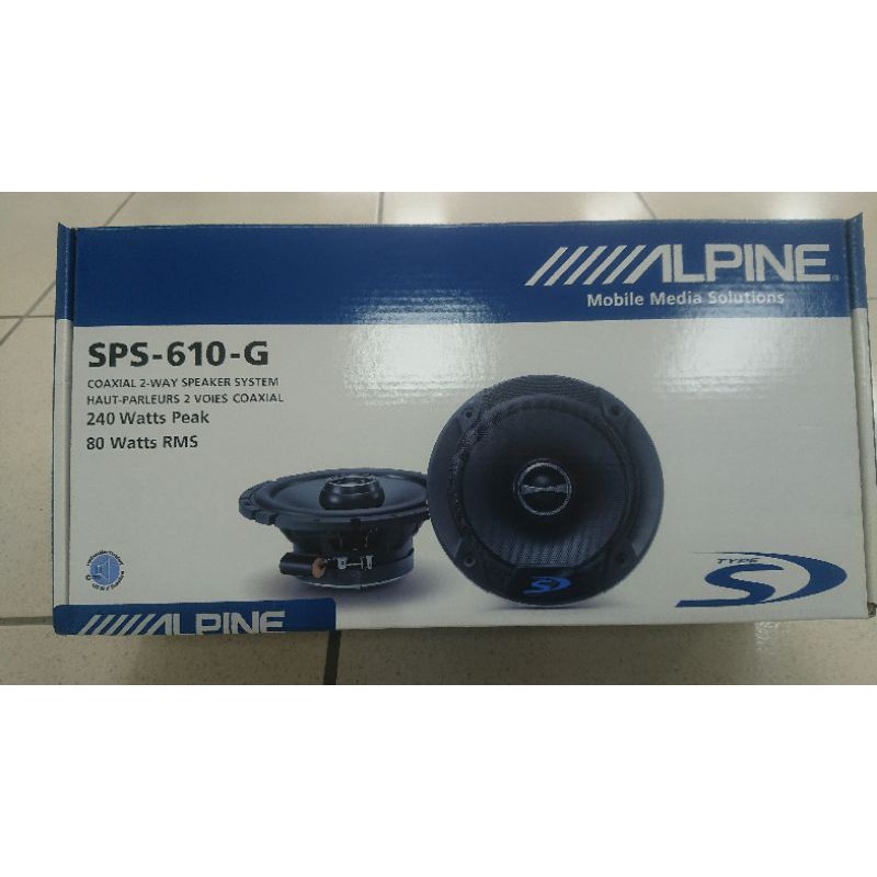 賠本出清【全新品】【公司貨】Alpine SPS-610-G 6.5”同軸二音路喇叭 | 蝦皮購物