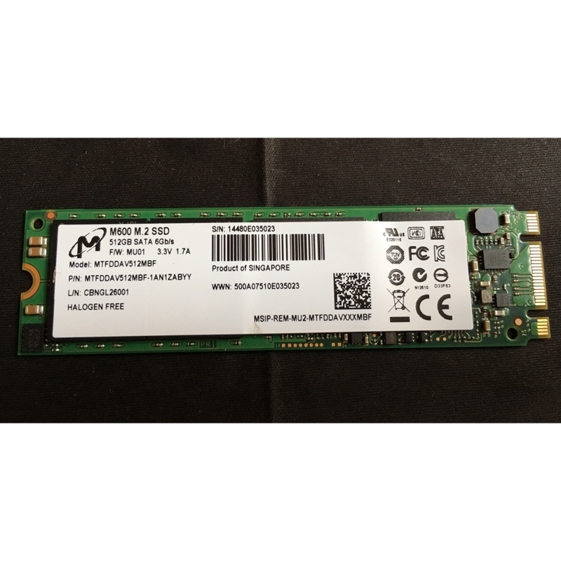 美光Micron M600 NGFF 2280 M.2 SSD SATAIII 512GB | 蝦皮購物