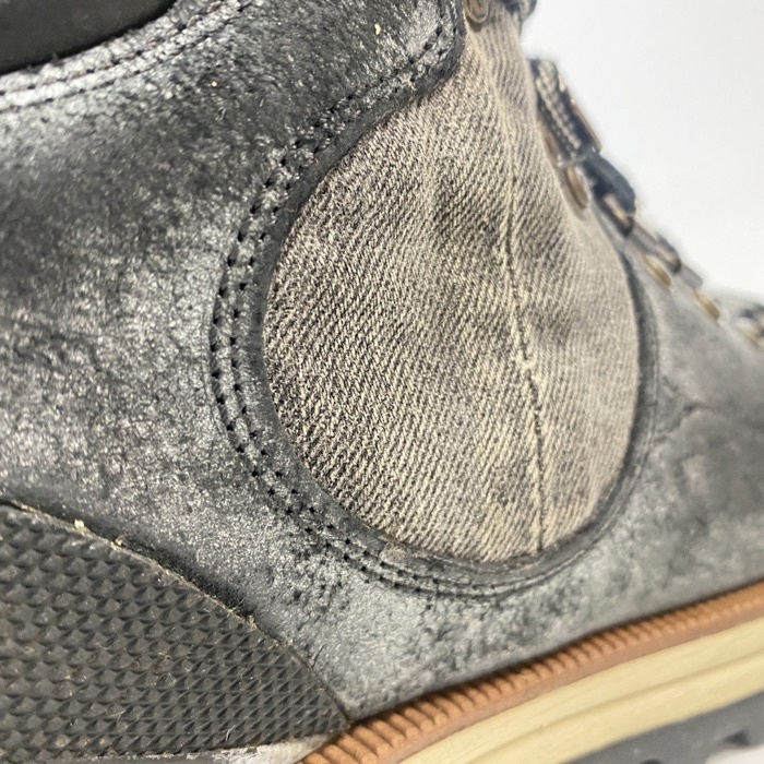VISVIM SERRA BOOTS 黑 靴 仿舊 裂紋皮革 異材質拼接 黃金大底 絕版逸品 US8.5 二手美品 | 蝦皮購物