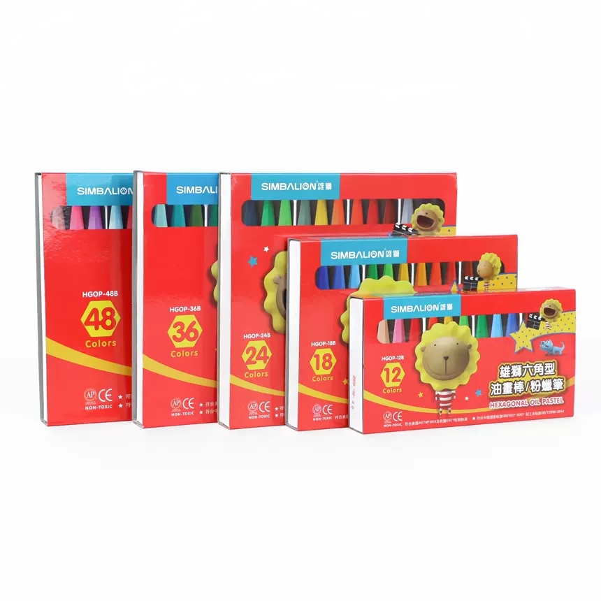 雄獅 中六角粉蠟筆 (HGOP-12 / 18 / 24 / 36) (12、18、24、36色) | 蝦皮購物