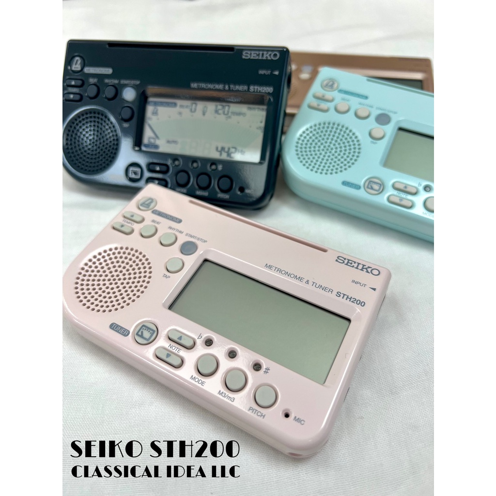 【古點子樂器】大音量推薦🔆SEIKO STH200 大音量調音節拍器/含調音夾/贈送延伸架/可掛小譜架/三色絕美必買款 | 蝦皮購物