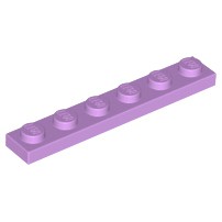 樂高 LEGO 中 薰衣草色 1x6 薄板 薄片 3666 4649745 顆粒 積木 Lavender Plate | 蝦皮購物