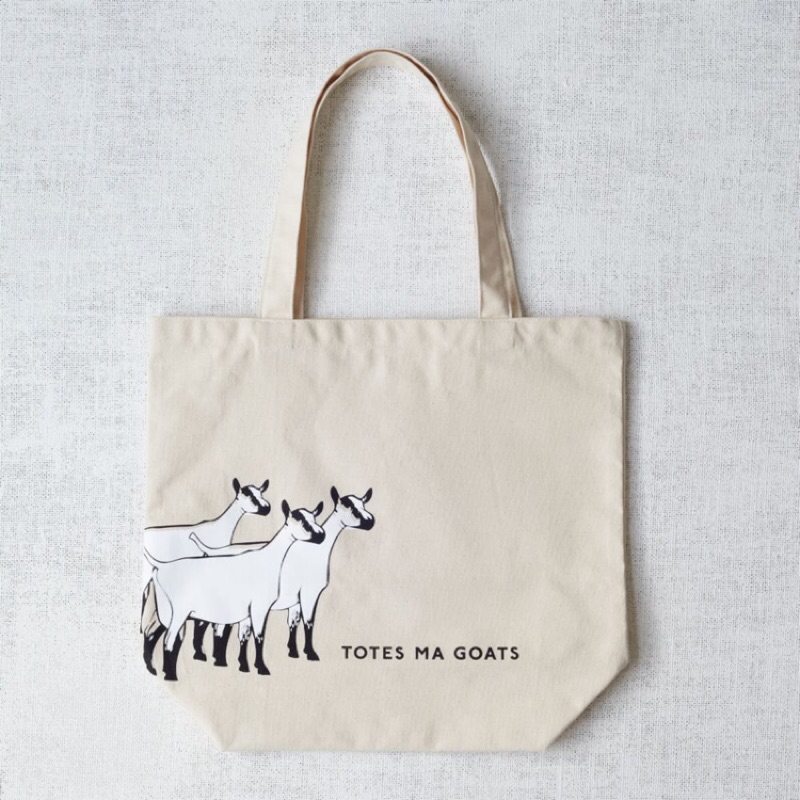 🟰 west elm 🟰 美國製🇺🇸 Totes Ma Goats 山羊帆布托特包 ｜帆布袋 ｜ 購物袋 | 蝦皮購物
