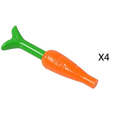 [想樂]『零件』 全新 樂高 LEGO 33172 胡蘿蔔 (4個) Carrot with Bright Green Top | 蝦皮購物