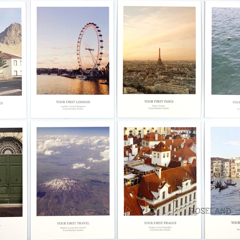 【一組8張】韓國 First small postcards 明信片 風景明信片 卡片 Beesket studio | 蝦皮購物