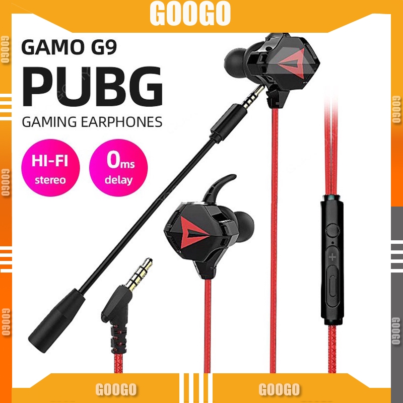 Gamo G9 遊戲耳機立體聲低音耳機運動 PUBG 耳塞式麥克風移動傳奇 CS Go PS4 | 蝦皮購物