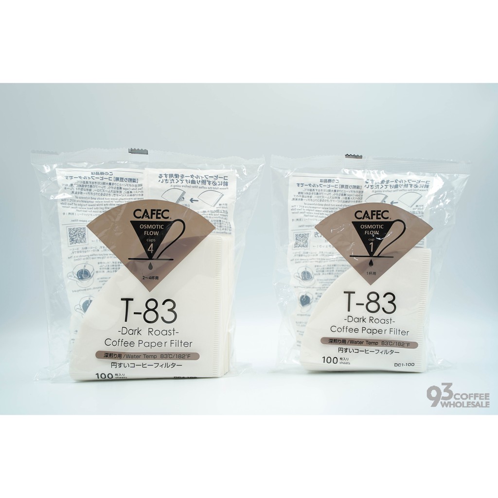 CAFEC三洋 咖啡濾紙 淺焙/中焙/深焙 分級濾紙 袋裝盒裝 錐形漂白 T-92/T-90/T-83 100入 日本製 | 蝦皮購物