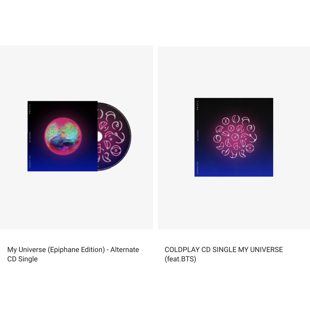 Coldplay X BTS-My Universe 正版絕版全新未拆CD 一般版+Epiphane版 | 蝦皮購物