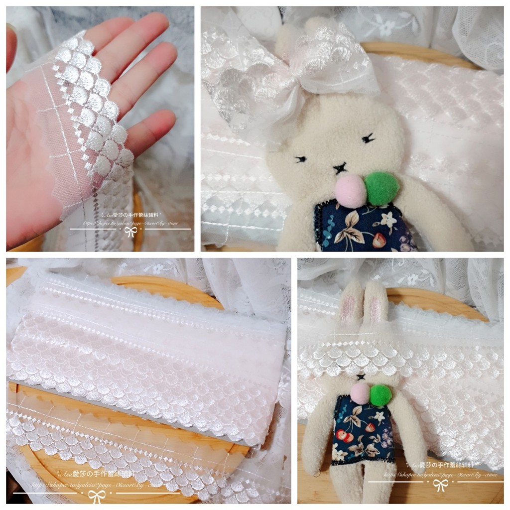 《iAsa愛莎の》手作材料 日單好品質粉白藍亮絲網紗人魚魚鱗片花瓣漸層刺繡花邊DIY婚紗娃衣童裝輔料 | 蝦皮購物