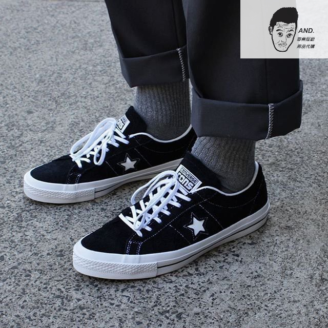 【AND.】CONVERSE ONE STAR 1970S 黑白 麂皮 休閒 滑板 男女款 情侶鞋 158369C | 蝦皮購物
