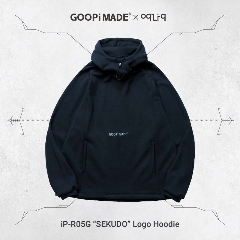 Goopi iP-R05G “SEKUDO” Logo Hoodie - Navy（已售出） | 蝦皮購物