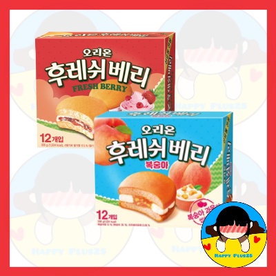 Fresh Berry 新鮮漿果 336g 12p 草莓, 桃子 韓國 餡餅 韓國零食 | 蝦皮購物