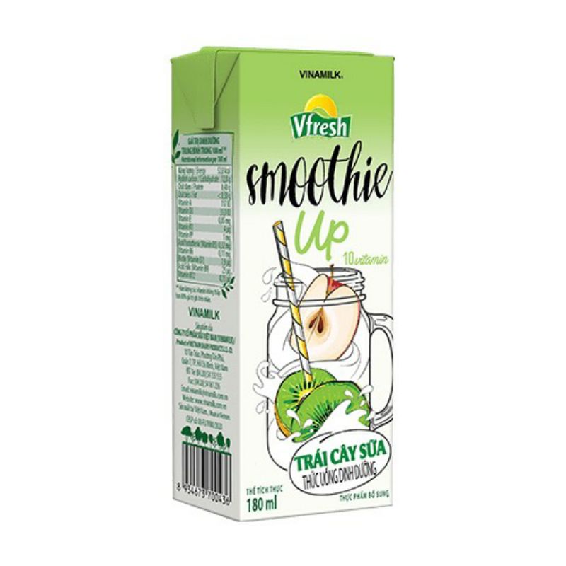 【越南 】VINAMILK Vfesh smoothie 越南酸奶 草莓/橙汁/綜合水果 180mL | 蝦皮購物