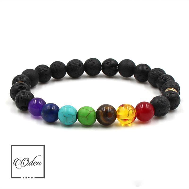 男士風水手鍊 - 火山石 - 7 脈輪 - 7C01 | 蝦皮購物