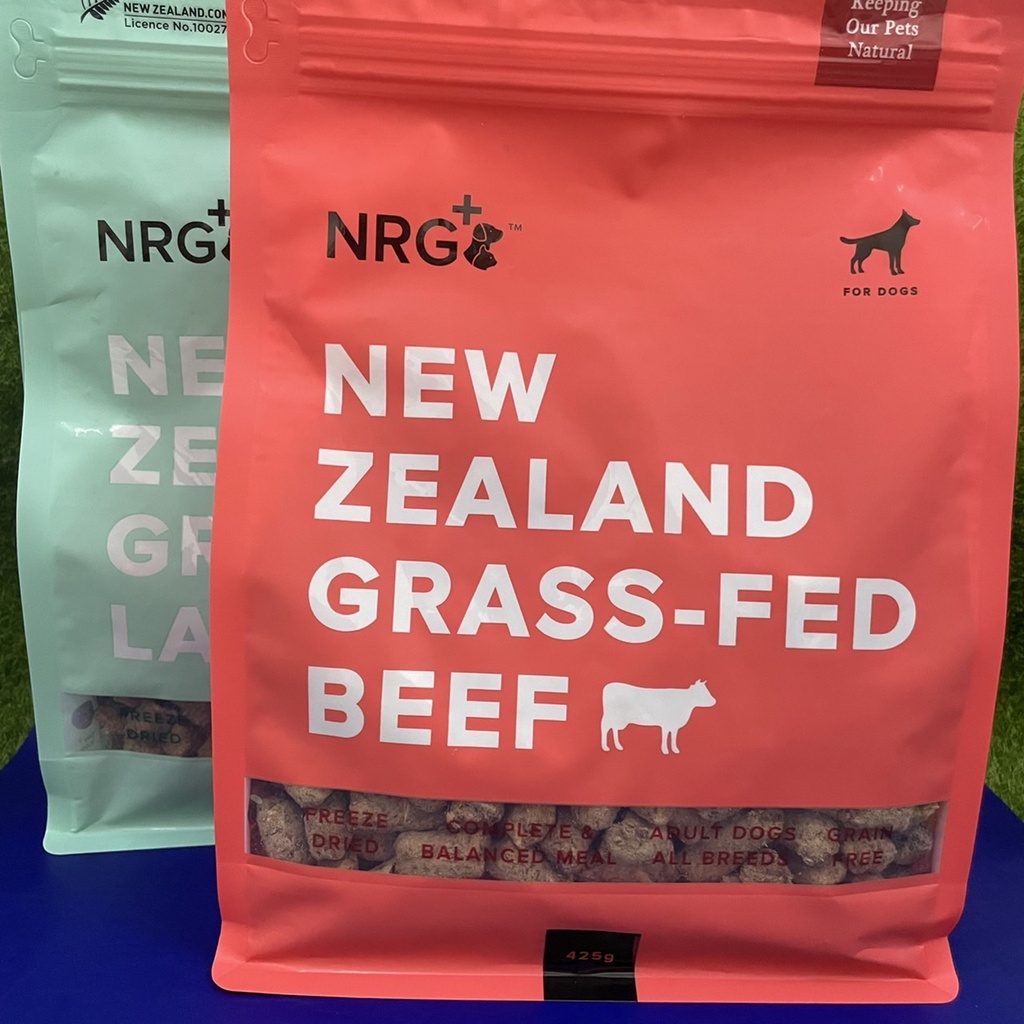 【大包即期出清】紐西蘭 NRG+ 原肉凍乾生食餐(犬用)425G 狗狗凍乾飼料 草飼牛/放牧羊/田園雞/海陸雙鮮 NR | 蝦皮購物
