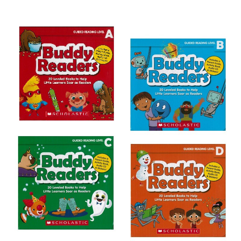 Buddy Readers 英語小讀本盒裝書 (Level A~ Level D套書75折優惠購) (贈蜜蜂小提袋1個) | 蝦皮購物