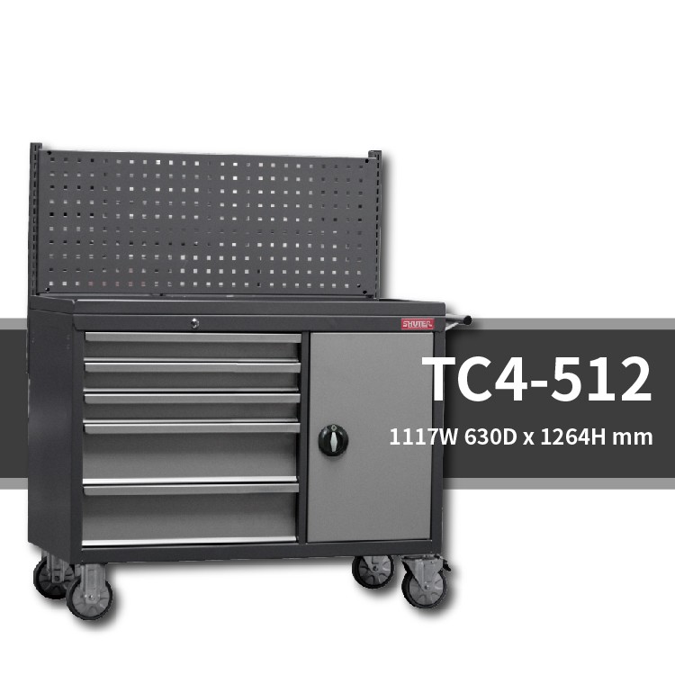 效率組【防鏽抗刮】 樹德 專業活動工具車TC4-512 多功能 安全降低碰撞 鎖扣 避免翻落 人體工學 耐重400kg | 蝦皮購物