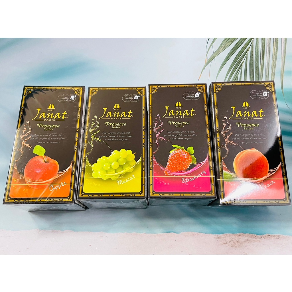 《出新包裝喔！》Janat 普羅旺斯系列～蜜桃茶/蘋果茶/白葡萄茶/草莓茶(2gx25包入) 四種口味可選 | 蝦皮購物