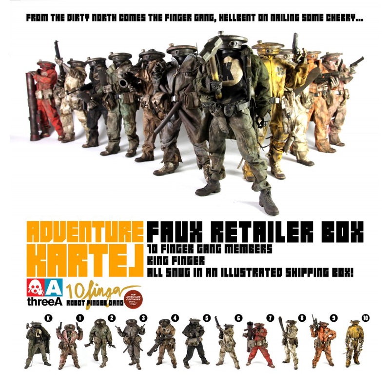 3A TOYS / ThreeA 】 (拆售) FINGER GANG MEMBERS ROBOT 鍋蓋頭機器人 | 蝦皮購物