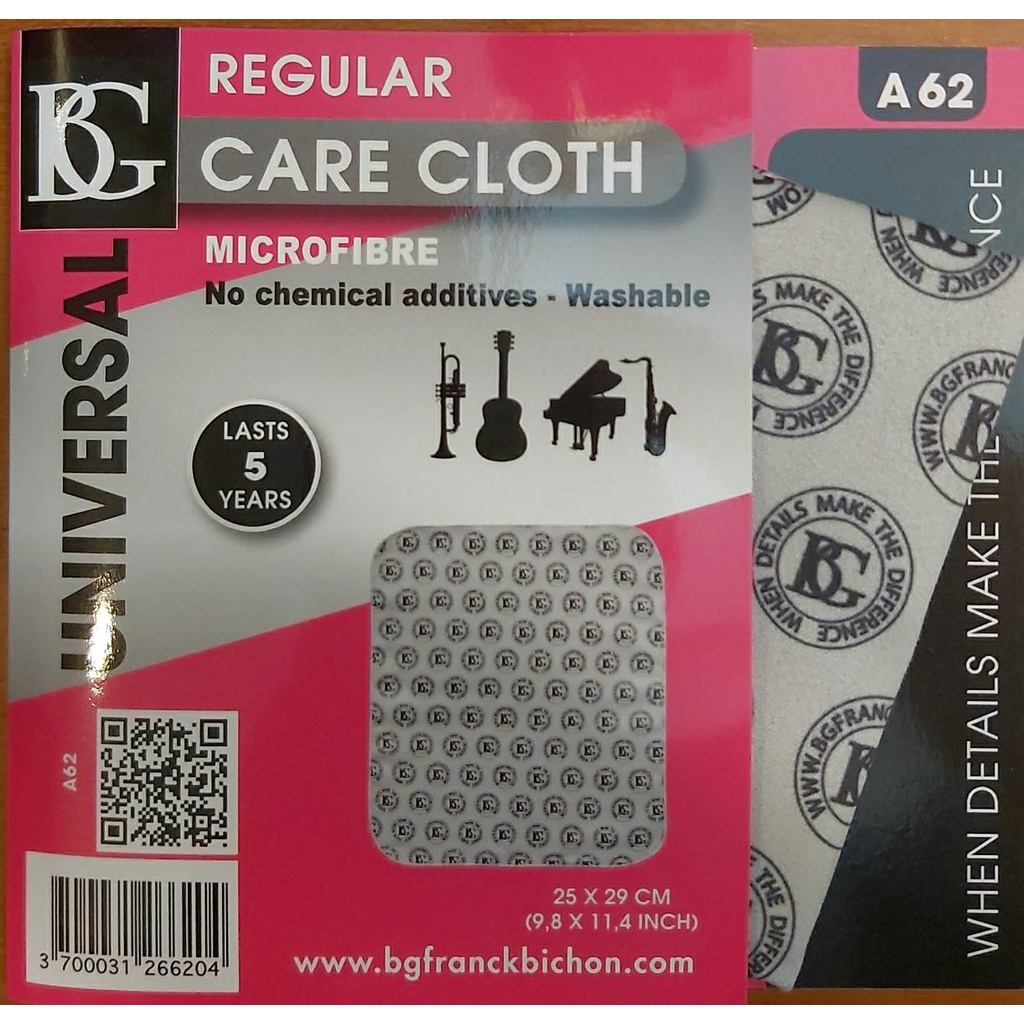 最新款法國BG A62 通用型 超細纖維擦拭布 可水洗 適用管樂器 弦樂器 鍵盤樂器 | 蝦皮購物
