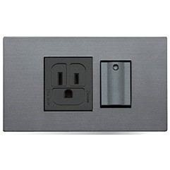 🔥台灣製造🔥Suzone 工業風插座 髮絲紋插座 質感插座 設計師插座 金屬風 Loft 牆壁插座 3孔插座 灰插座 | 蝦皮購物