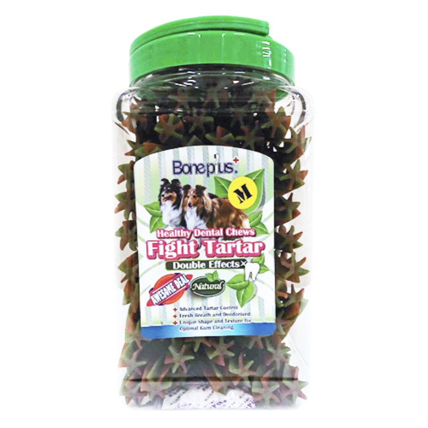 ️買一桶送2包🐾拿鐵貓花花🐾1250g Bone Plus 六角星型/雙刷頭/骨結 潔牙骨 狗零食 BonePlus | 蝦皮購物