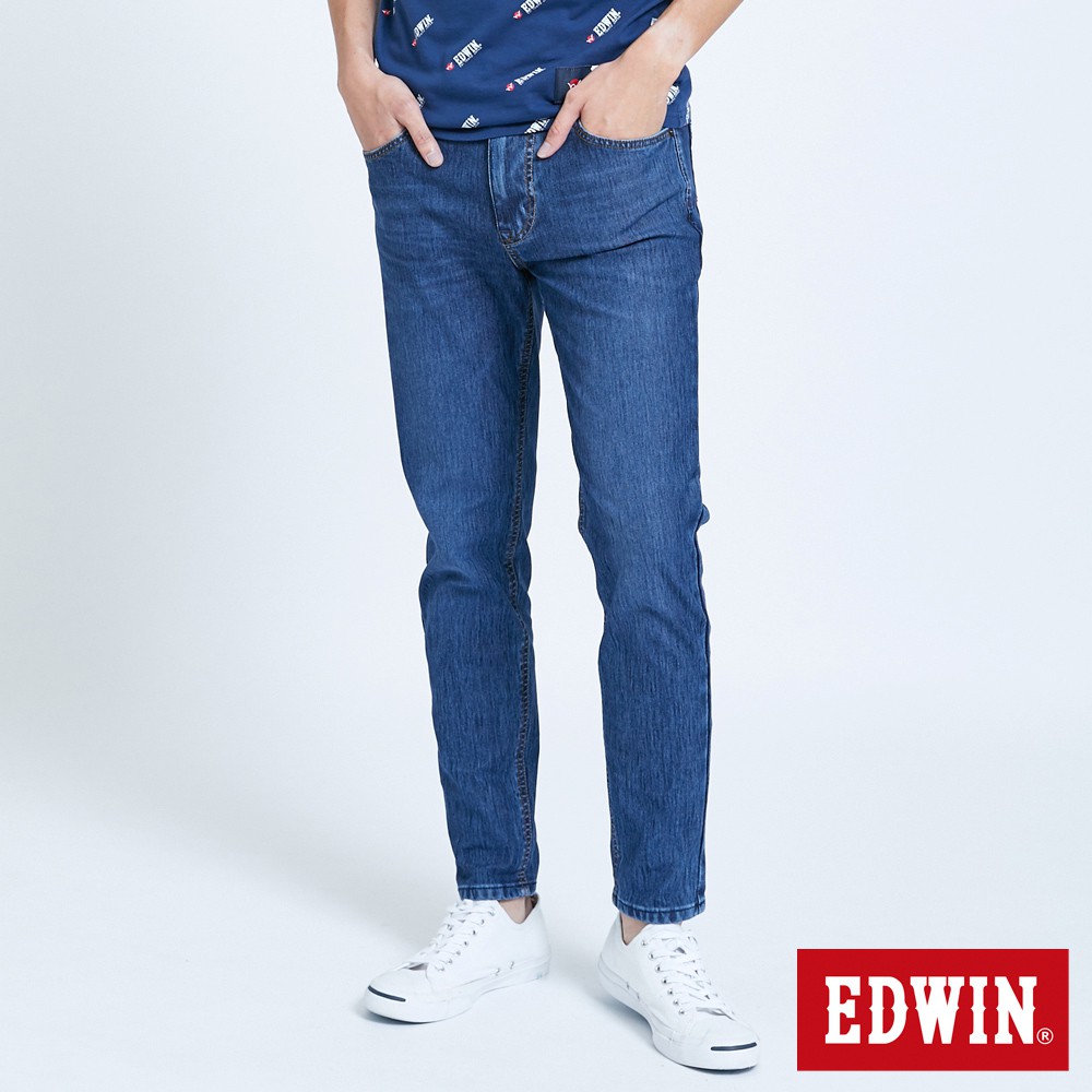 EDWIN JERSEYS x EDGE EJ6超彈錐形迦績褲(石洗藍)-男款 | 蝦皮購物