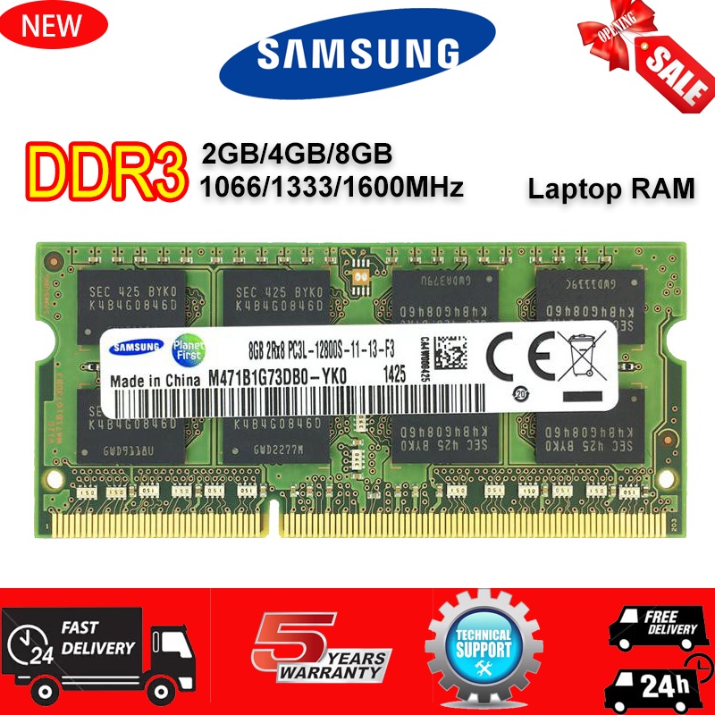 SAMSUNG 三星 DDR3 DDR3L 2GB 4GB 8GB 1066/1333/1600Mhz SODIMM R | 蝦皮購物