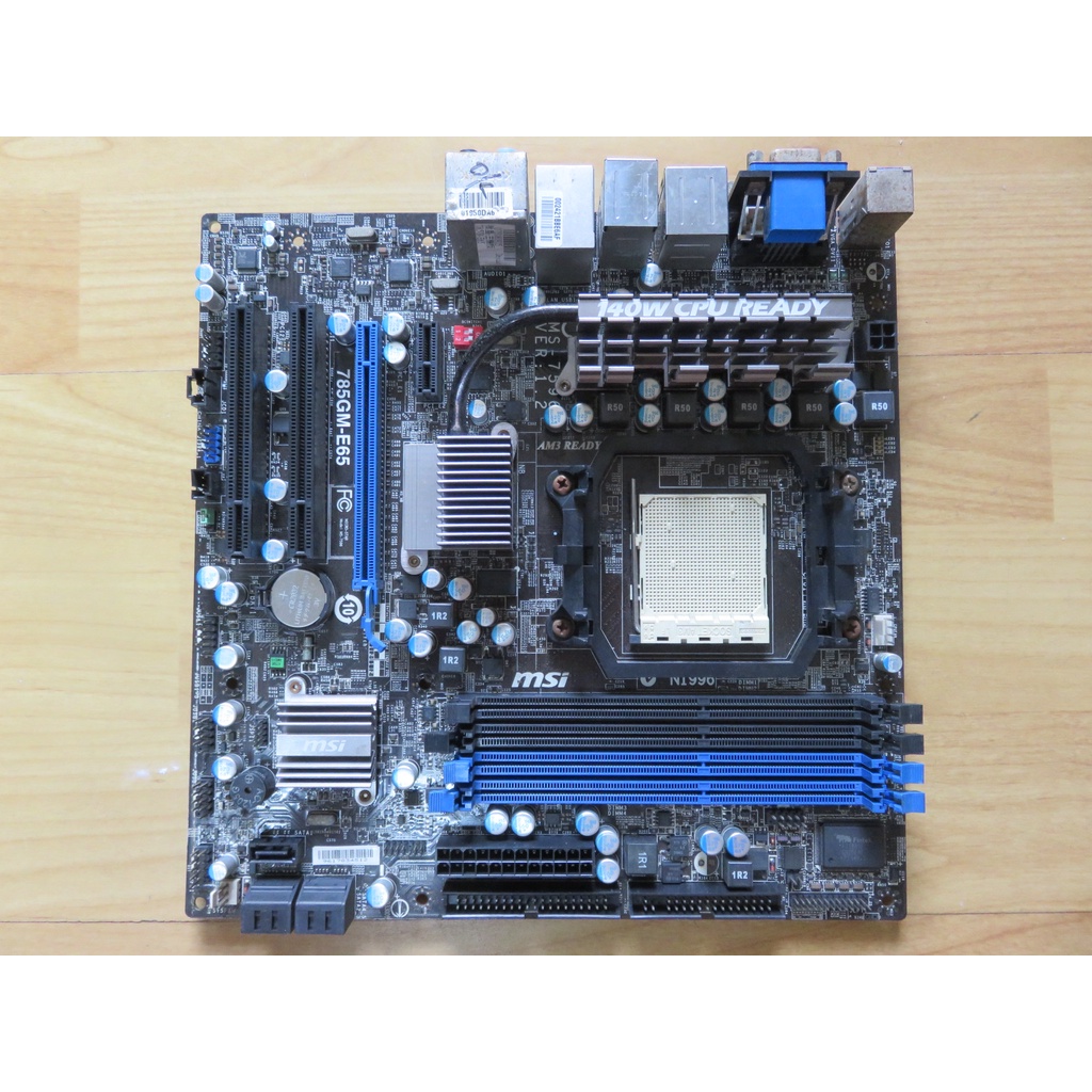 B.AM3/ AM2+主機板-微星785GM-E65 DDR3雙通道 MS-7596 Phenom IDE 直購價580 | 蝦皮購物