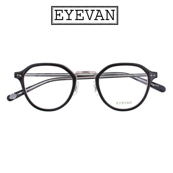 EYEVAN 眼鏡 ROBERT PBK/CRL (黑/銀) 復古鏡框 日本手工眼鏡【原作眼鏡】 | 蝦皮購物