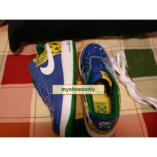 全新Nike air force 1 premium 世界盃巴西小羅納度 Ronaldinho us10.5 AF1低筒 | 蝦皮購物