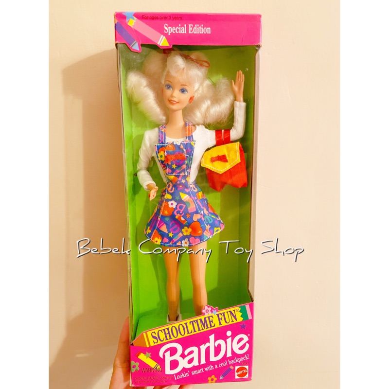 Mattel 1994年 Schooltime fun Barbie 絕版 古董 芭比娃娃 全新未拆 盒裝 老芭比 | 蝦皮購物