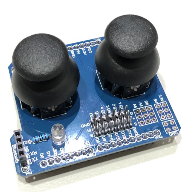 《1287》機械手臂控制搖桿模組 直接對插Arduino UNO操控meArm PS2 JoyStick 雙路擴展板 | 蝦皮購物