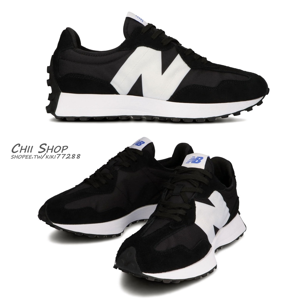 【CHII】New Balance 327 黑色x小藍標 MS327CPG | 蝦皮購物