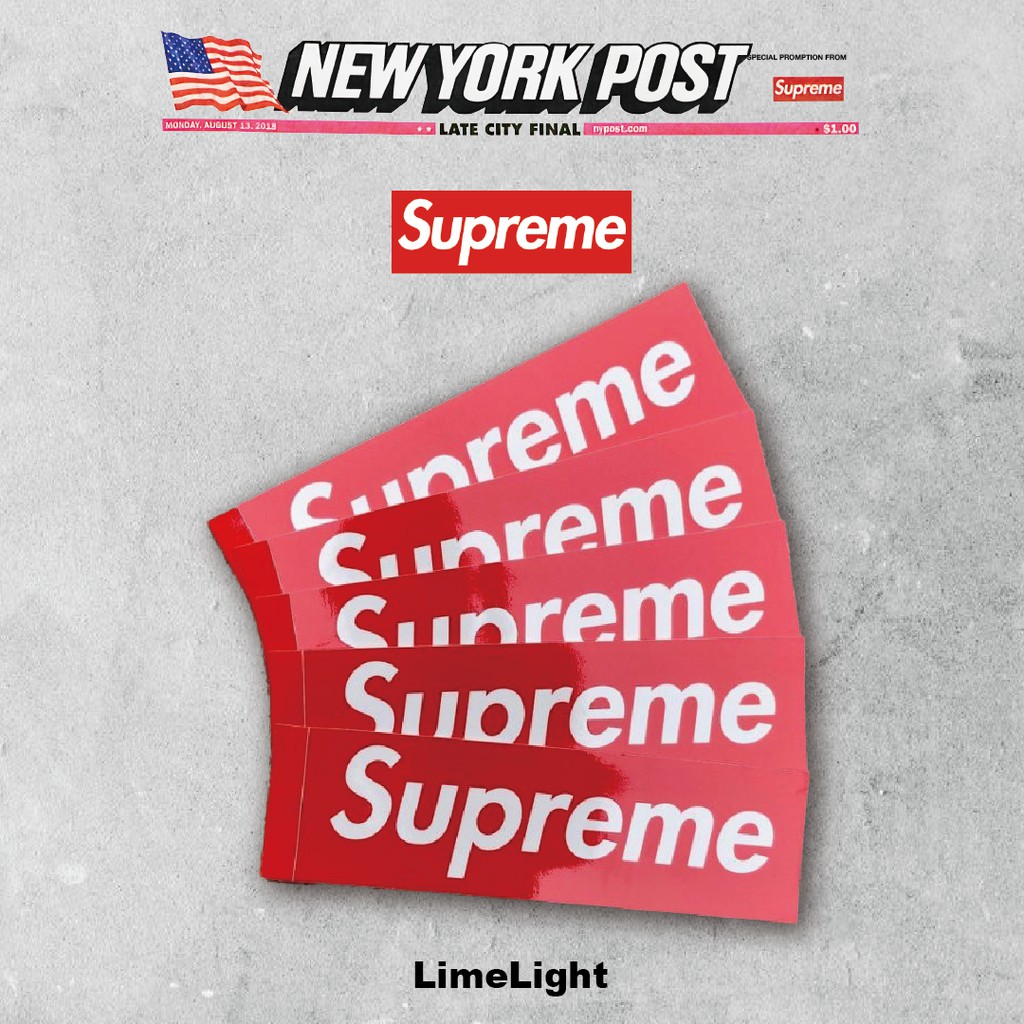 ☆LimeLight☆ Supreme Box Logo Sticker 紅色 BOX 防水貼紙 | 蝦皮購物