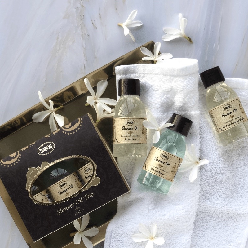 SABON沐浴油 50ML/100ML/300ML/禮盒 小樣 經典PLV/茉莉花語/以色列綠玫瑰/澄花/香蘋薰衣草 | 蝦皮購物