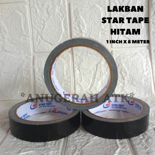 Hitam Sevenstar STAR 黑色織物膠帶 1 x 8 米 | 蝦皮購物