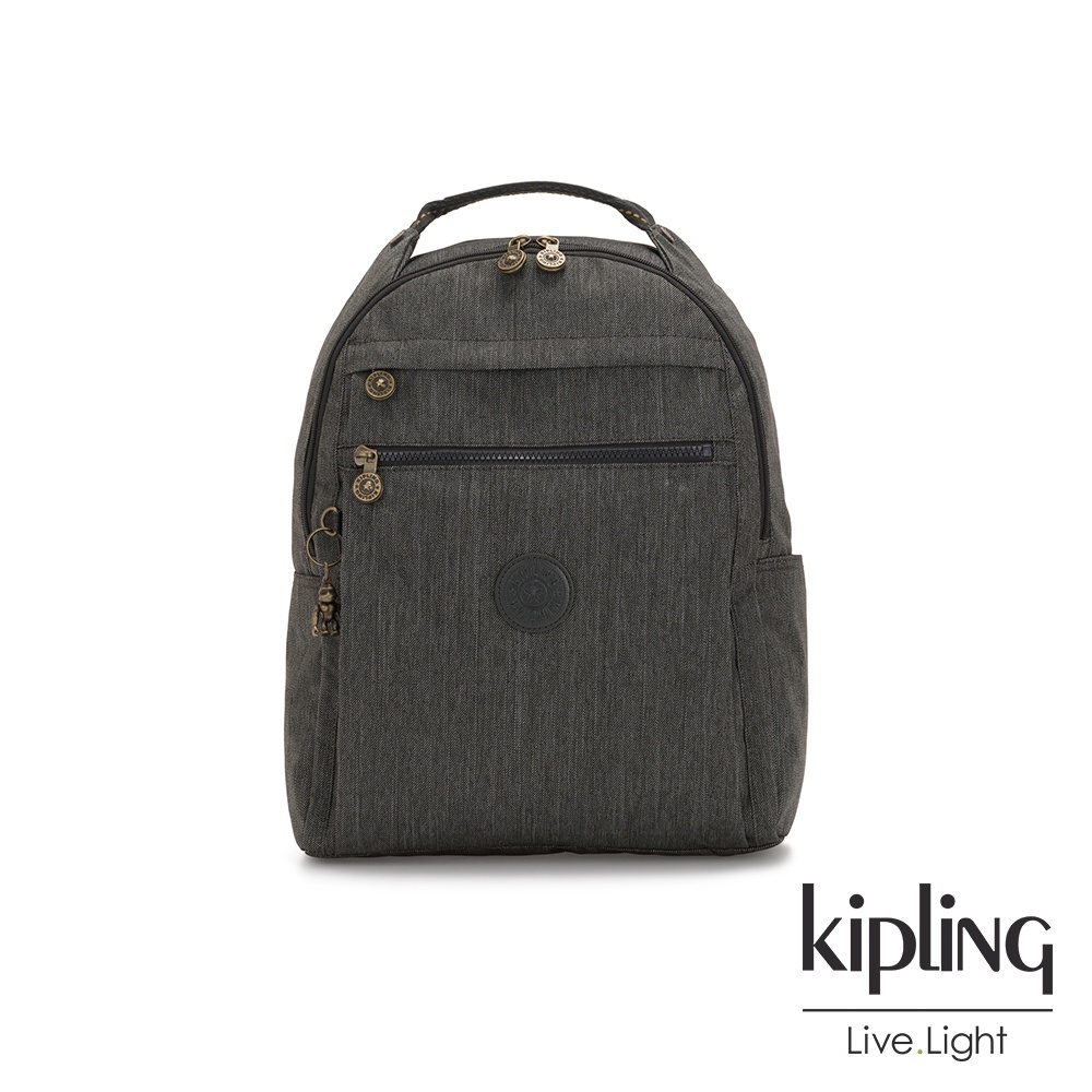 Kipling 復古質感丹寧黑機能手提後背包--MICAH | 蝦皮購物