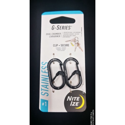 Nite ize G-SERIES DUAL CHAMBER CARABINER 不鏽鋼 G型扣 GS1 2件裝 | 蝦皮購物