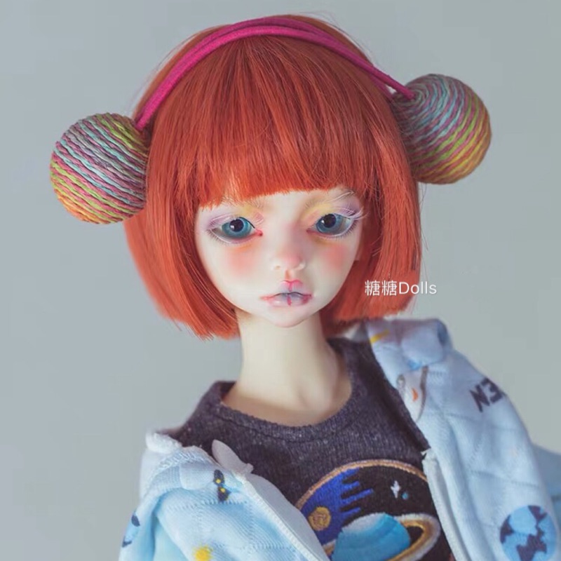 【糖糖Dolls】BJD 3分 4分 6分 8分 SD 娃娃齊劉海一刀平 假髮 bobo短髮 高溫絲 | 蝦皮購物